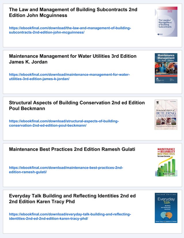 Building maintenance management 2nd ed Edition Barrie Chanter | PDF