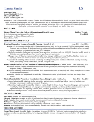 L. Shultz-EnvResume | PDF