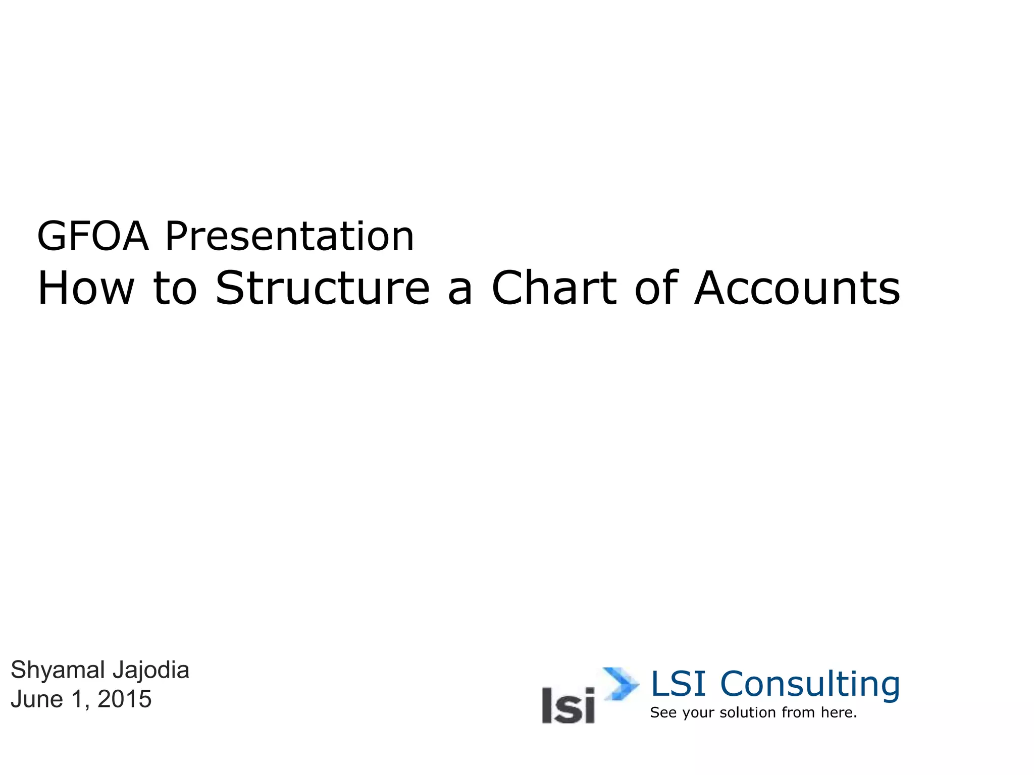 GFOA Chart of Accounts | PPTX
