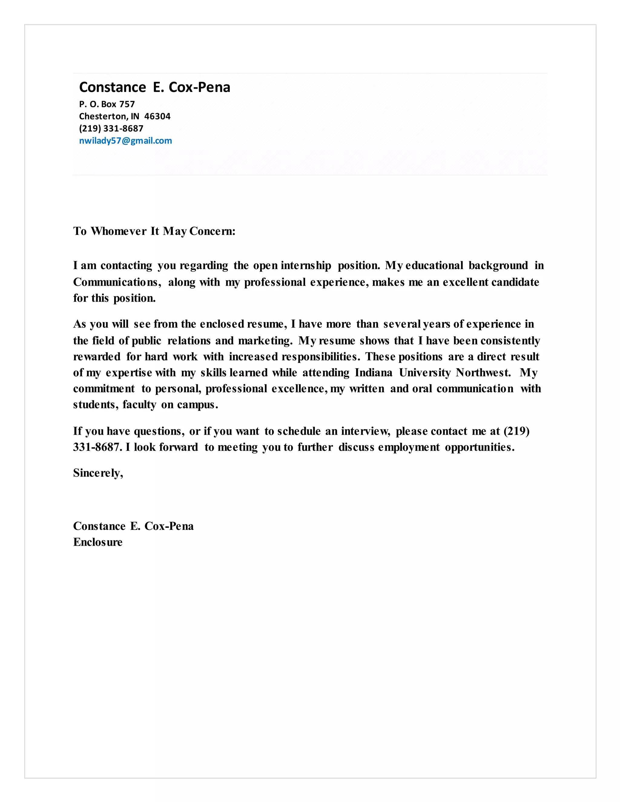 Cover letter for functional resume_Updated April 22, 2015 | DOCX