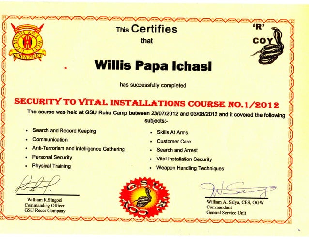 Vital Installations CSE cert | PDF