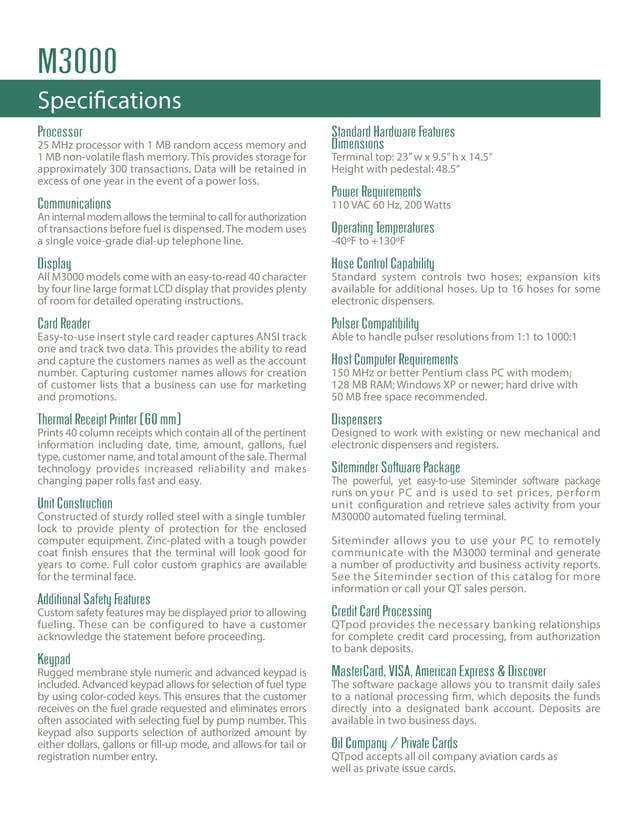 M3000 Data Sheet | PDF