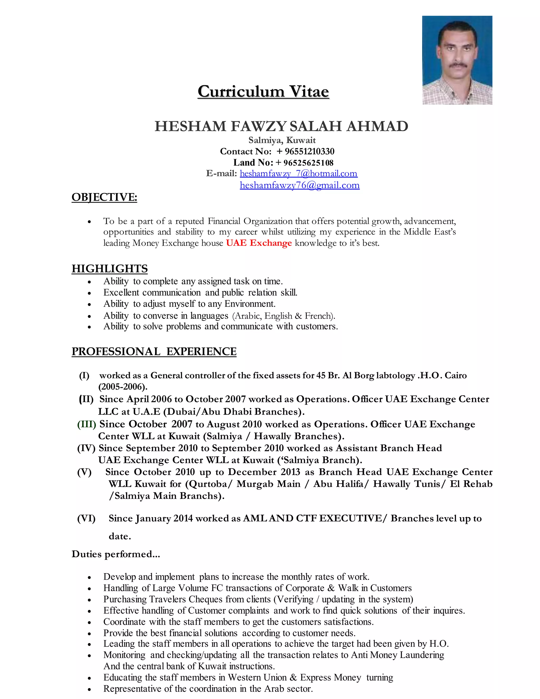 hesham CV updated | DOCX