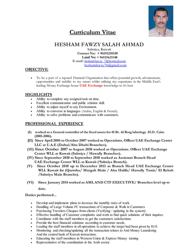 hesham CV updated | DOCX | Business Accounting & Finance | Business