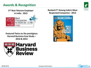 Indus Towers_Corporate Presentation May 2016 | PPTX