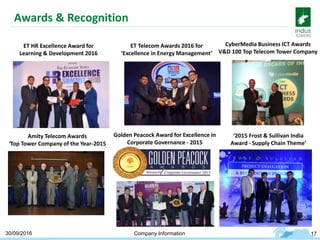 Indus Towers_Corporate Presentation May 2016 | PPTX