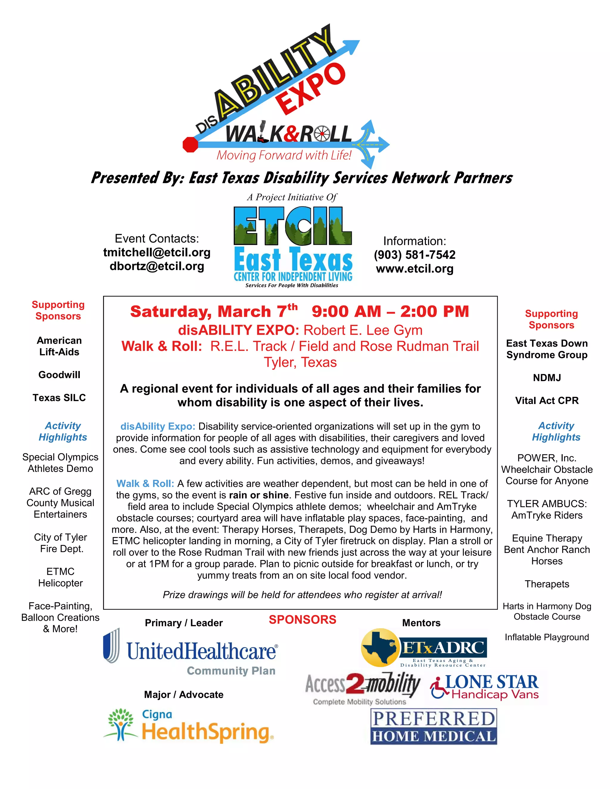 disAbility_Expo_Walk__Roll_Revised_Flyer_Feb_2015_7_ | PDF | Physical ...