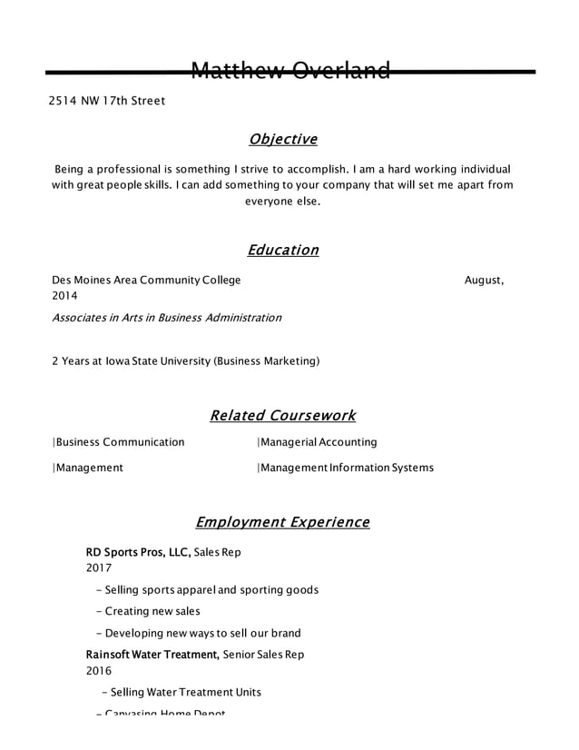Resume | DOCX | Business | Business and Finance