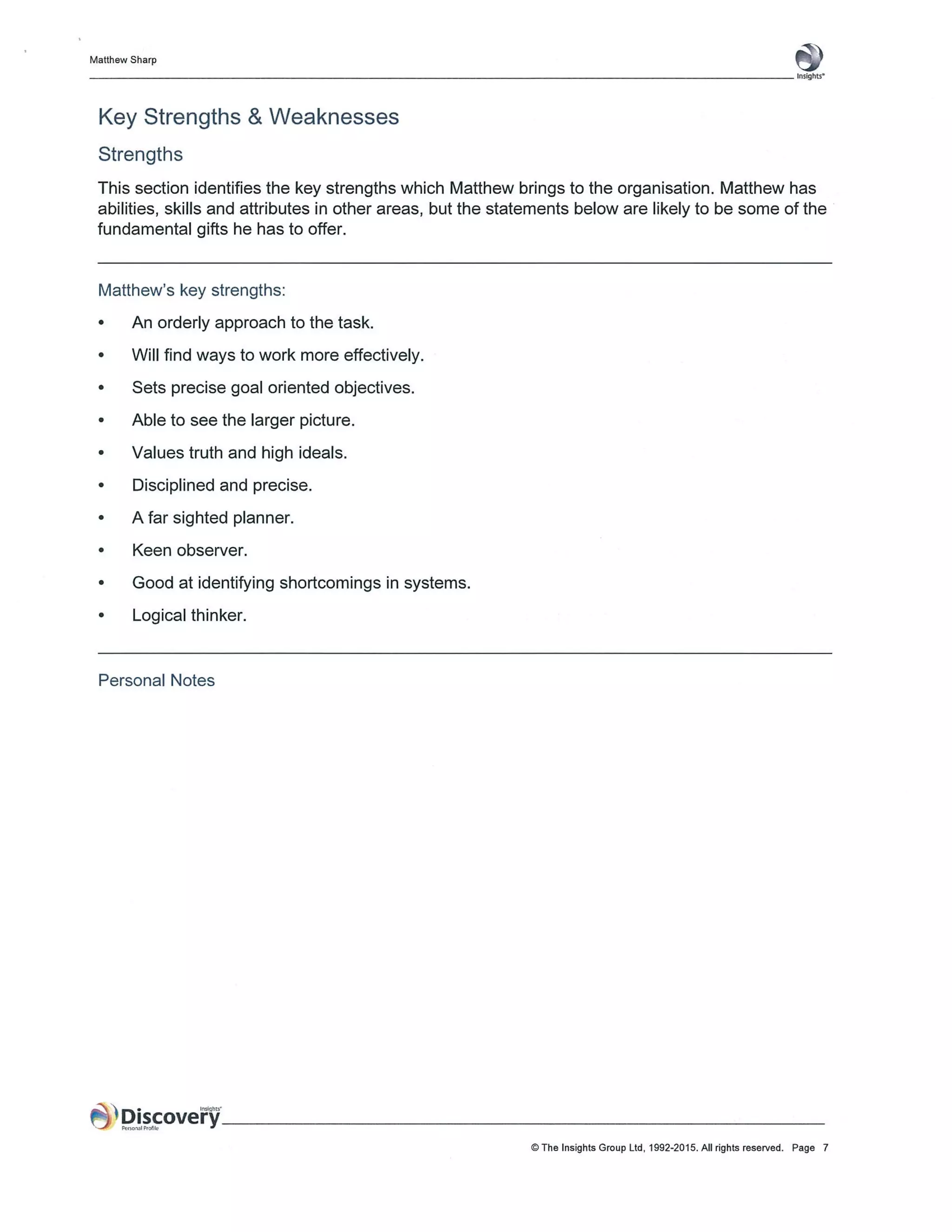 Insights Discovery - Personal Profile | PDF