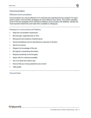 Insights Discovery - Personal Profile | PDF