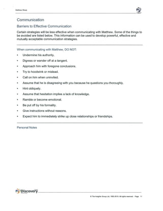 Insights Discovery - Personal Profile | PDF