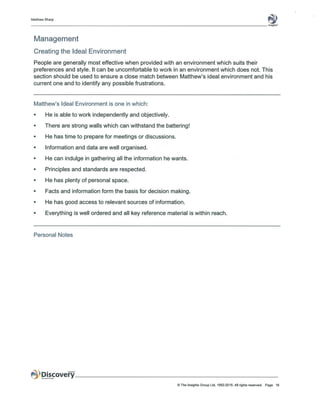 Insights Discovery - Personal Profile | PDF