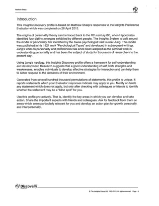 Insights Discovery - Personal Profile | PDF