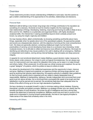 Insights Discovery - Personal Profile | PDF