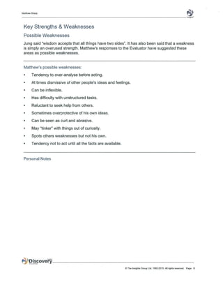 Insights Discovery - Personal Profile | PDF