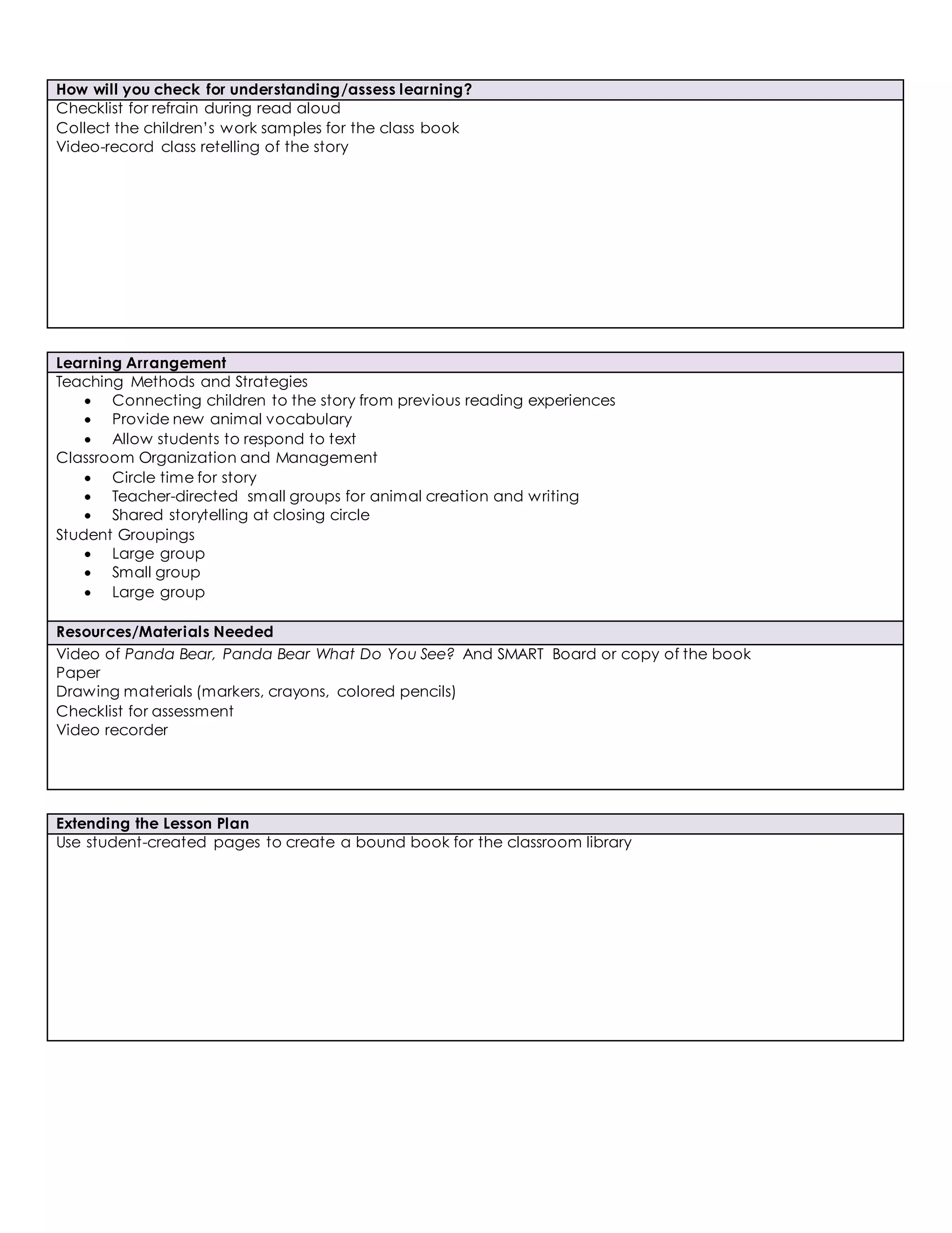 E352 Lesson Plan English Language Arts | PDF