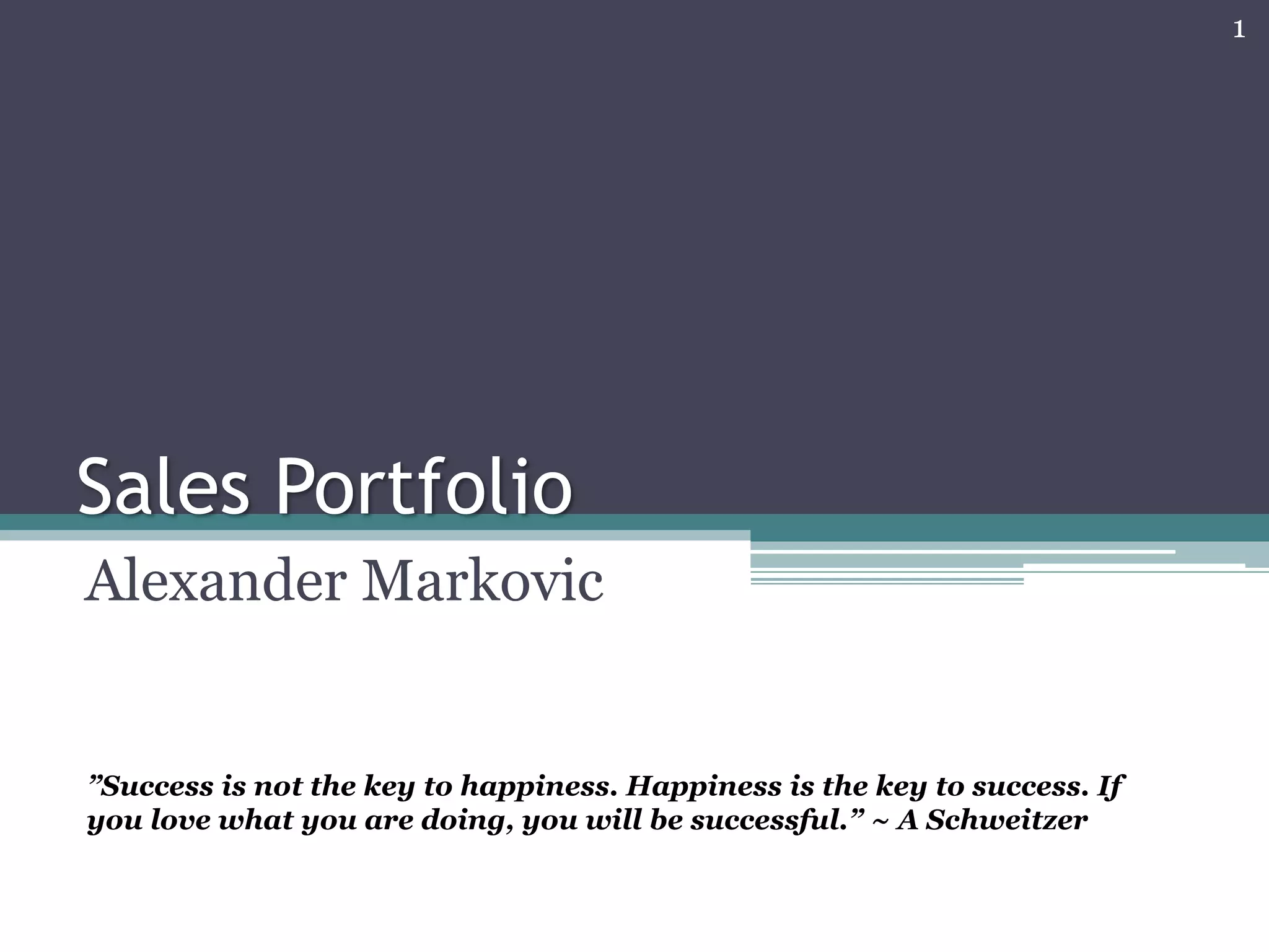 Sales Portfolio | PDF