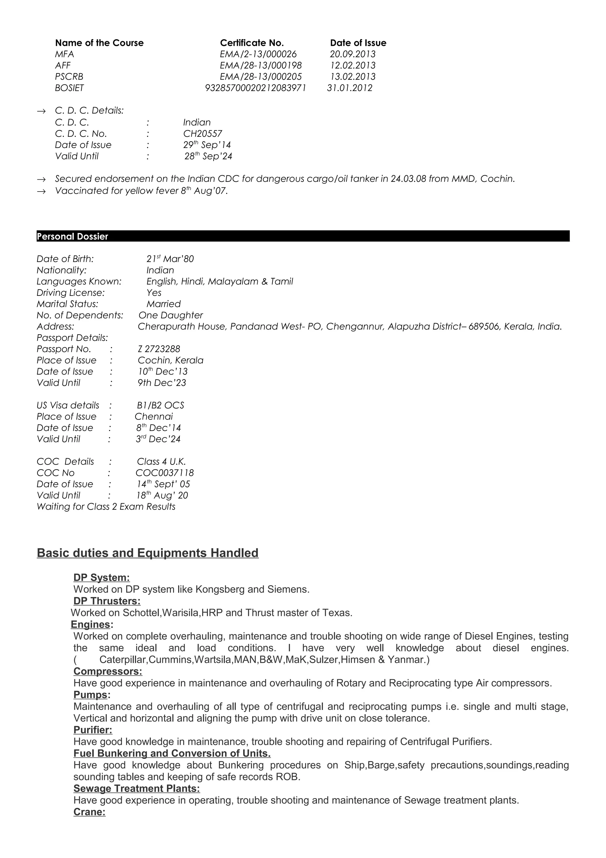 CV Jubin Mathew 3rd | DOC
