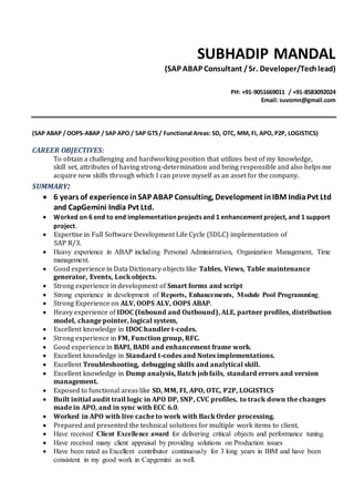 Subhadip_SAP ABAP-APO ABAP-6-CTS | PDF