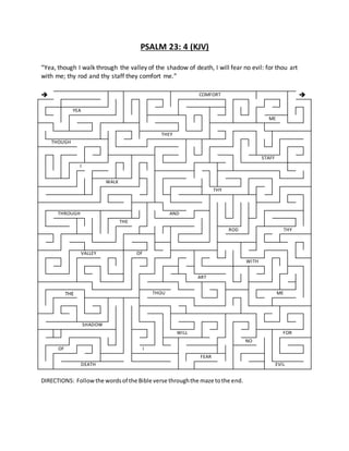 PSALM 23-4 MAZE | DOCX