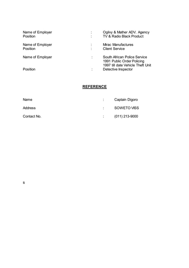 Curriculum vitae Of Mr. Ndawo | DOCX | Crime & Harmful Acts to Individuals, Society & Human ...