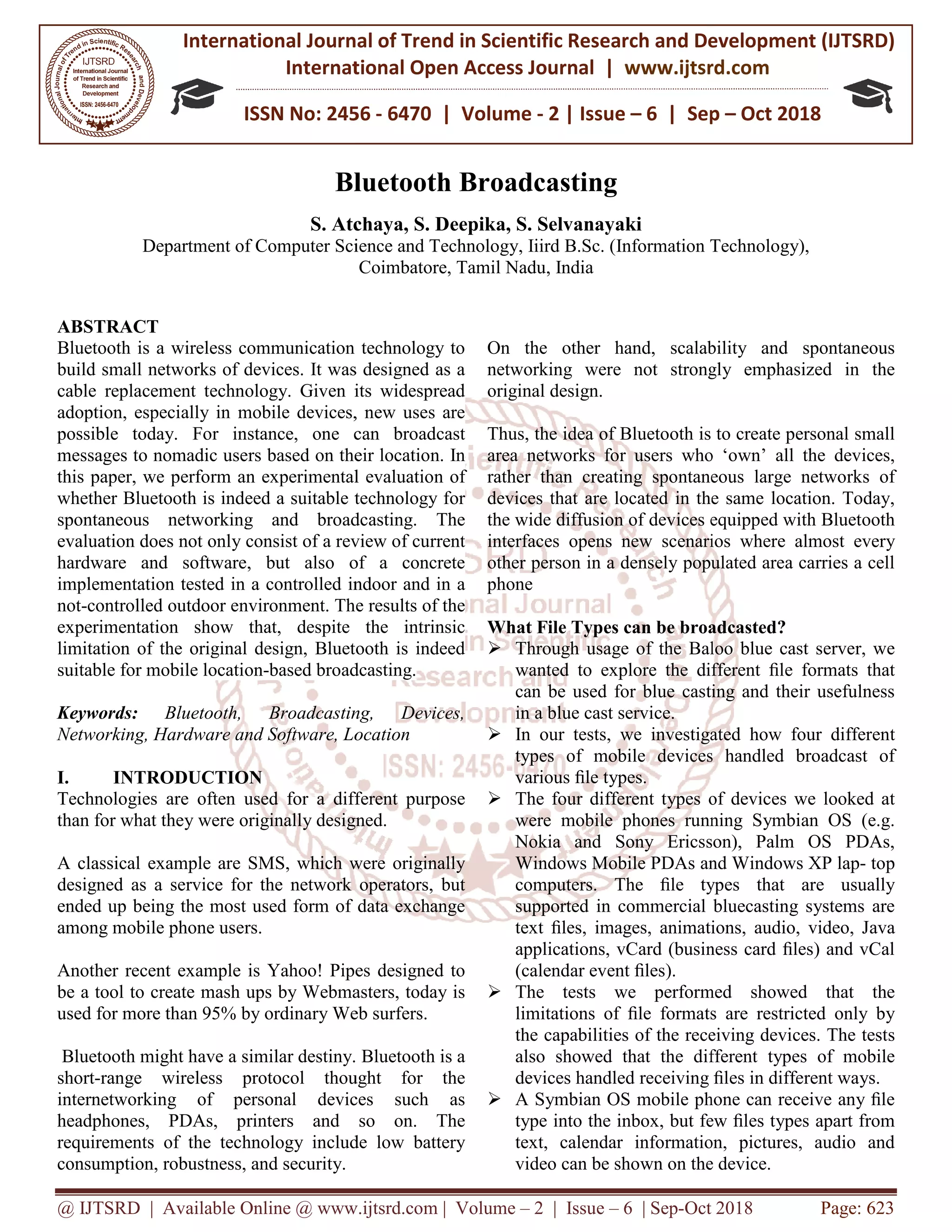 Bluetooth Broadcasting | PDF