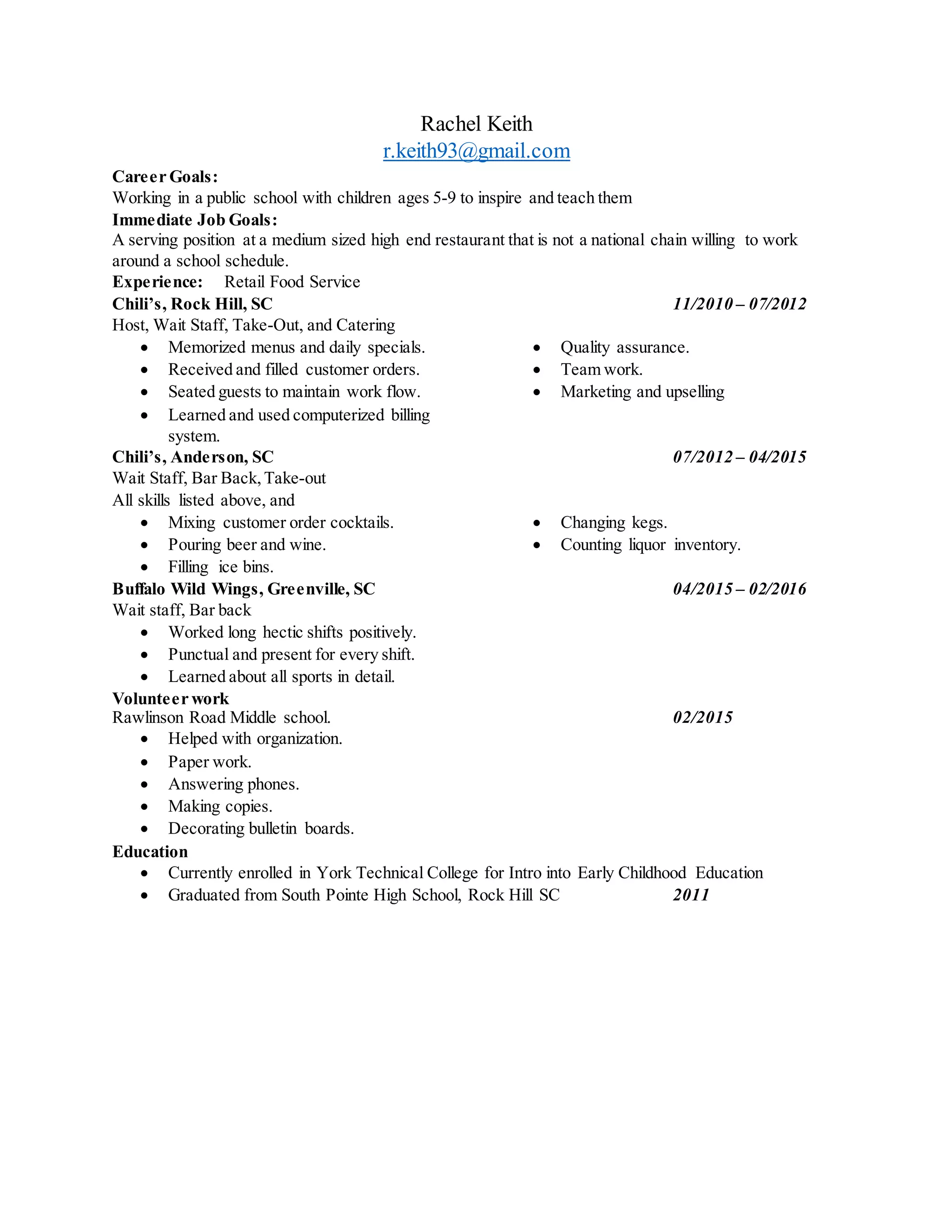 Rachel_Resume_1 | PDF