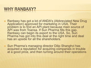 Sunpharma-Ranbaxy aquisition | PPTX