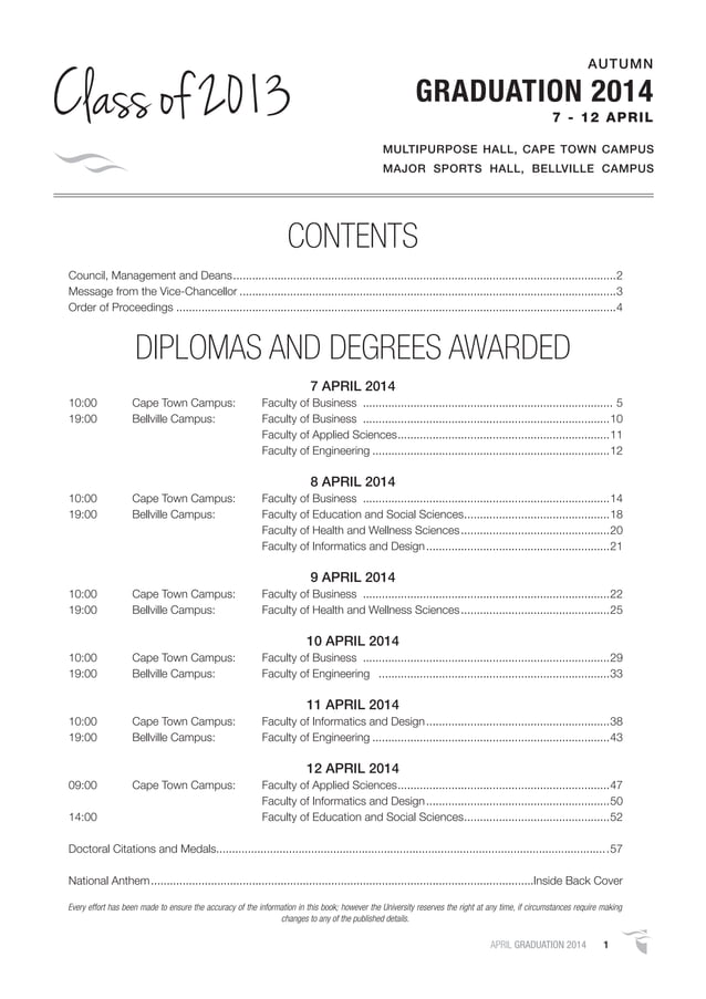 autumn_grad_book_2014 (2) | PDF | Postgraduate Education | College ...
