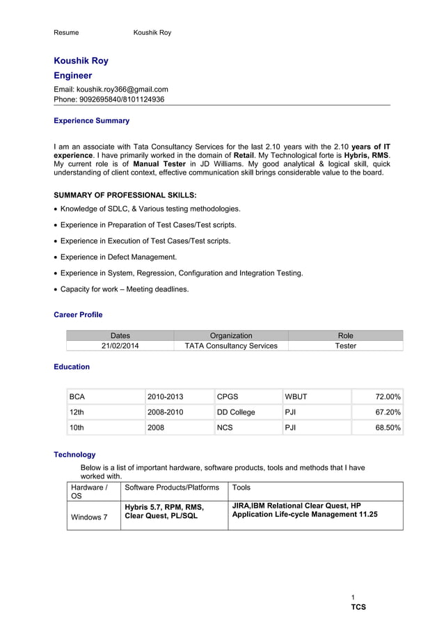 Koushik Roy-Resume | PDF