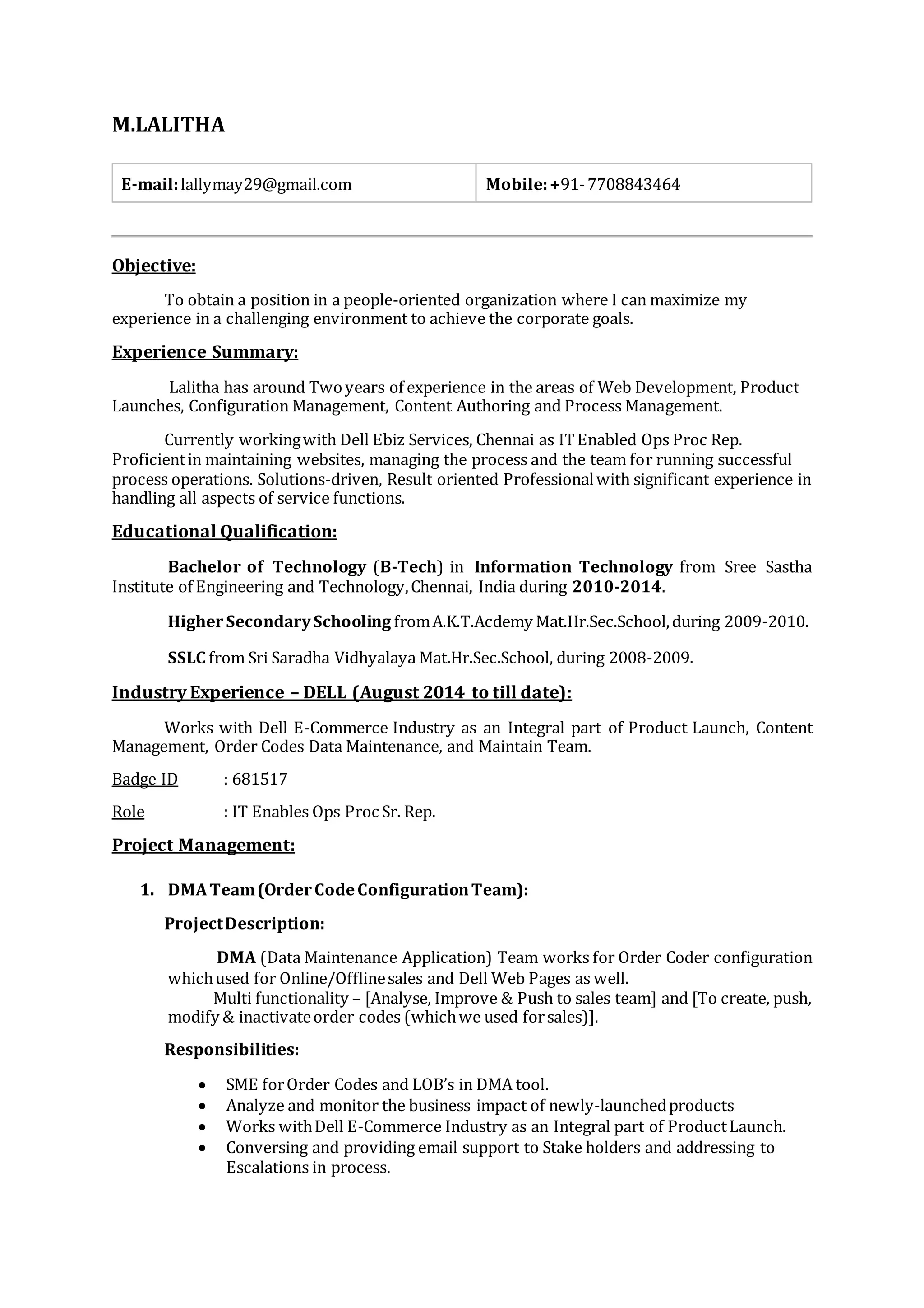 Experinced Resume | DOCX