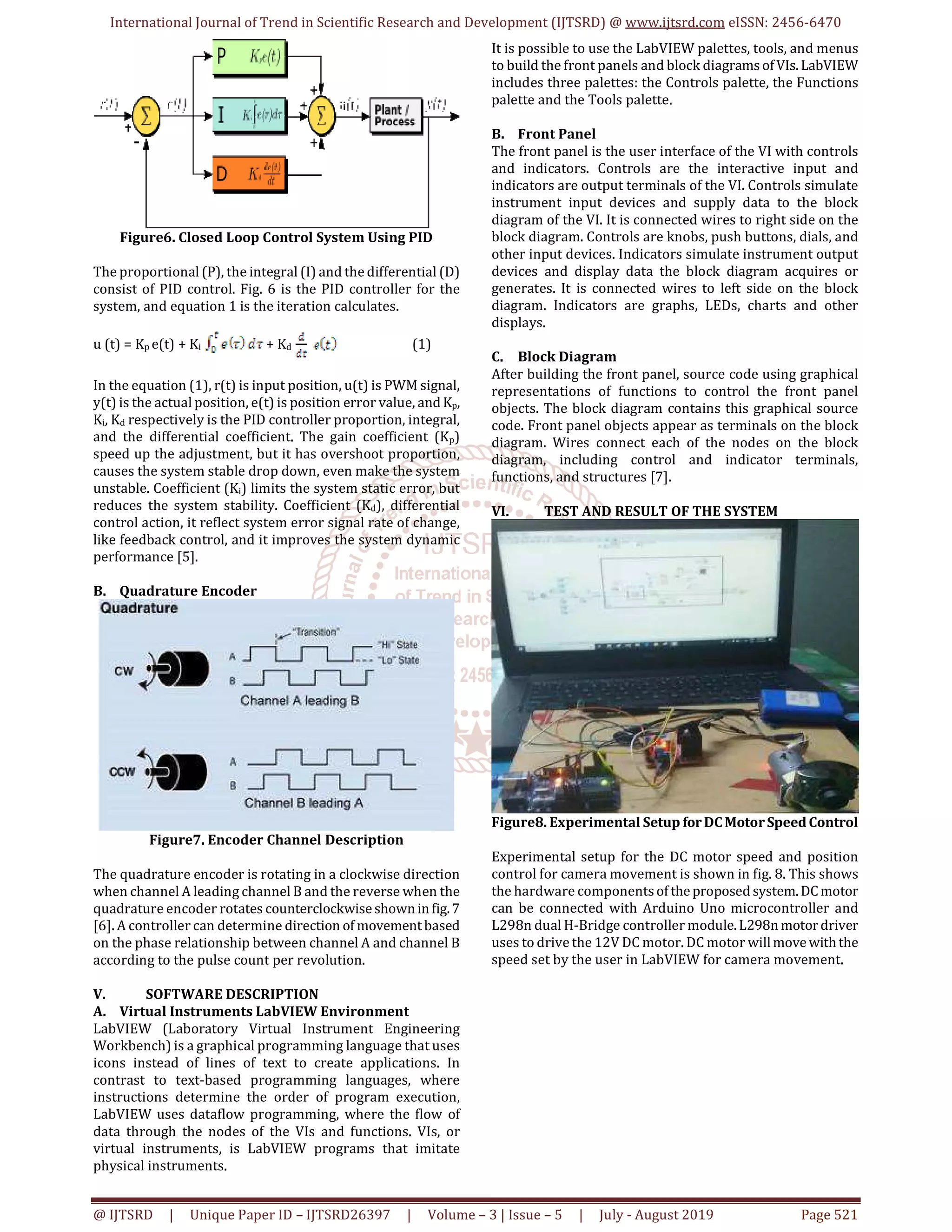 Camera Movement Control using PID Controller in LabVIEW | PDF