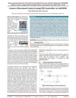 Camera Movement Control using PID Controller in LabVIEW | PDF