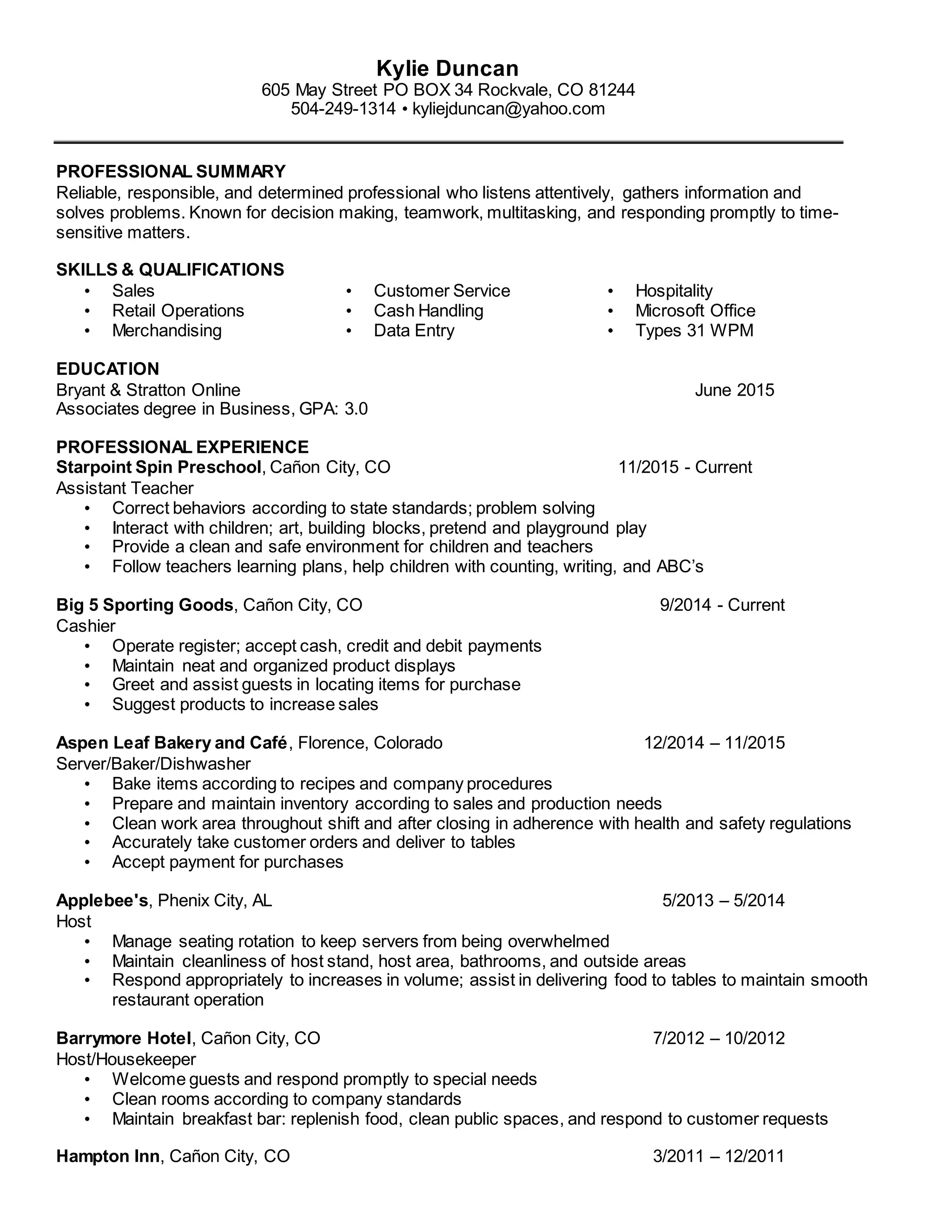 Duncan Kylie Resume NEW | DOCX