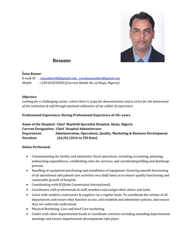 Resume - Sonu Kumar | PDF