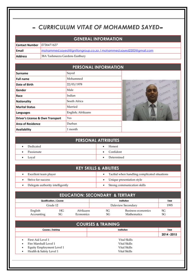 curriculum-vitae-of-Mohammed Sayed | PDF