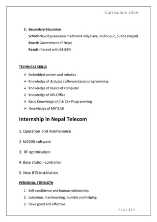 c v nepal 7 march | DOCX