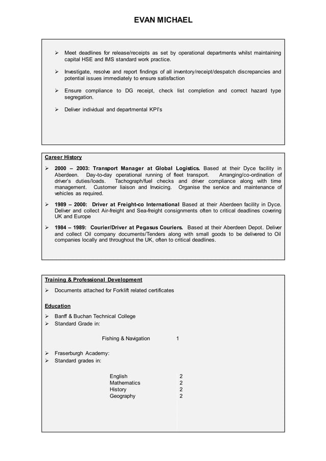 Evan Michael CV Jan 16 | DOCX