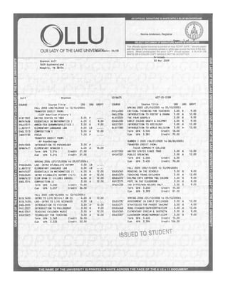 OLLU Transcript | PDF