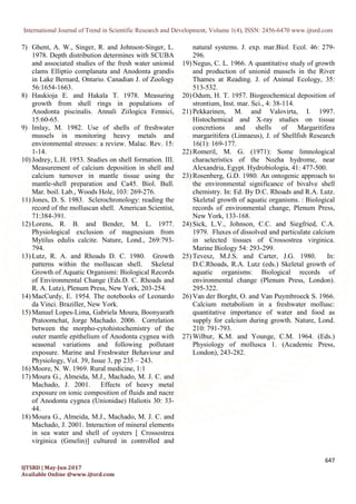 Determination of Rate of Shell Accretion in Pesticide Induced Fresh Water Bivalve, Parreysia ...