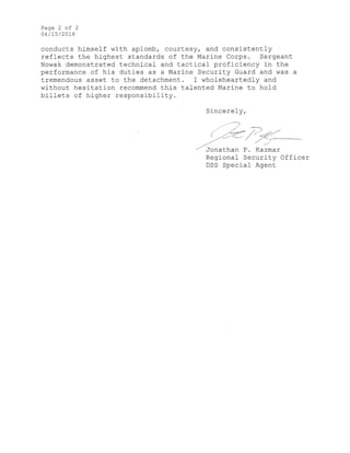 Letter of Recommendation Regional Security Officer | PDF