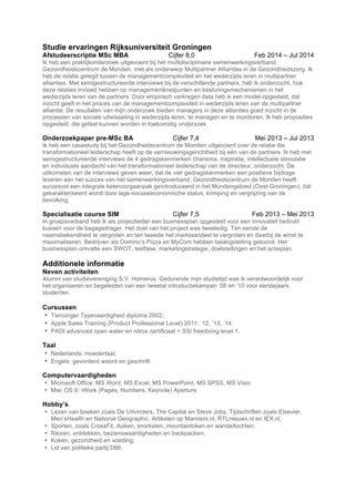 Curriculum Vitae Vincent T.Y. Vinken | PDF