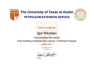 Certificate Gas | PDF