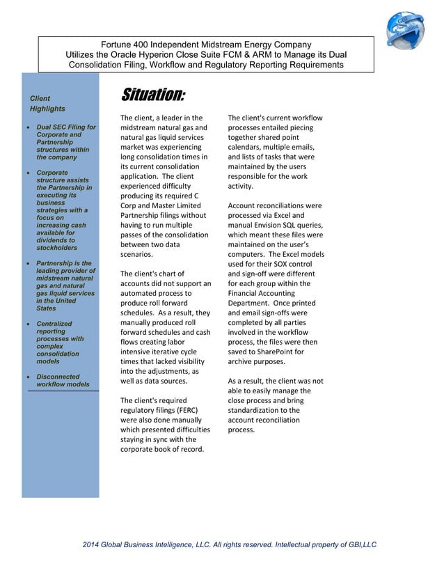 GBI Case Study Midstream Energy Company 2015 | PDF