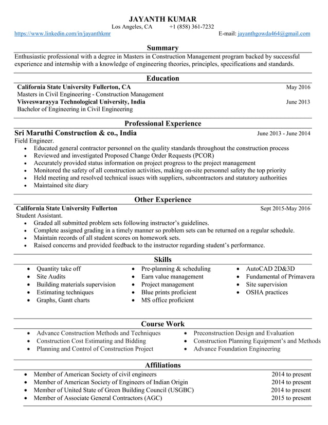 JAYANTH KUMAR | PDF | Civil Engineering Industry | Industries