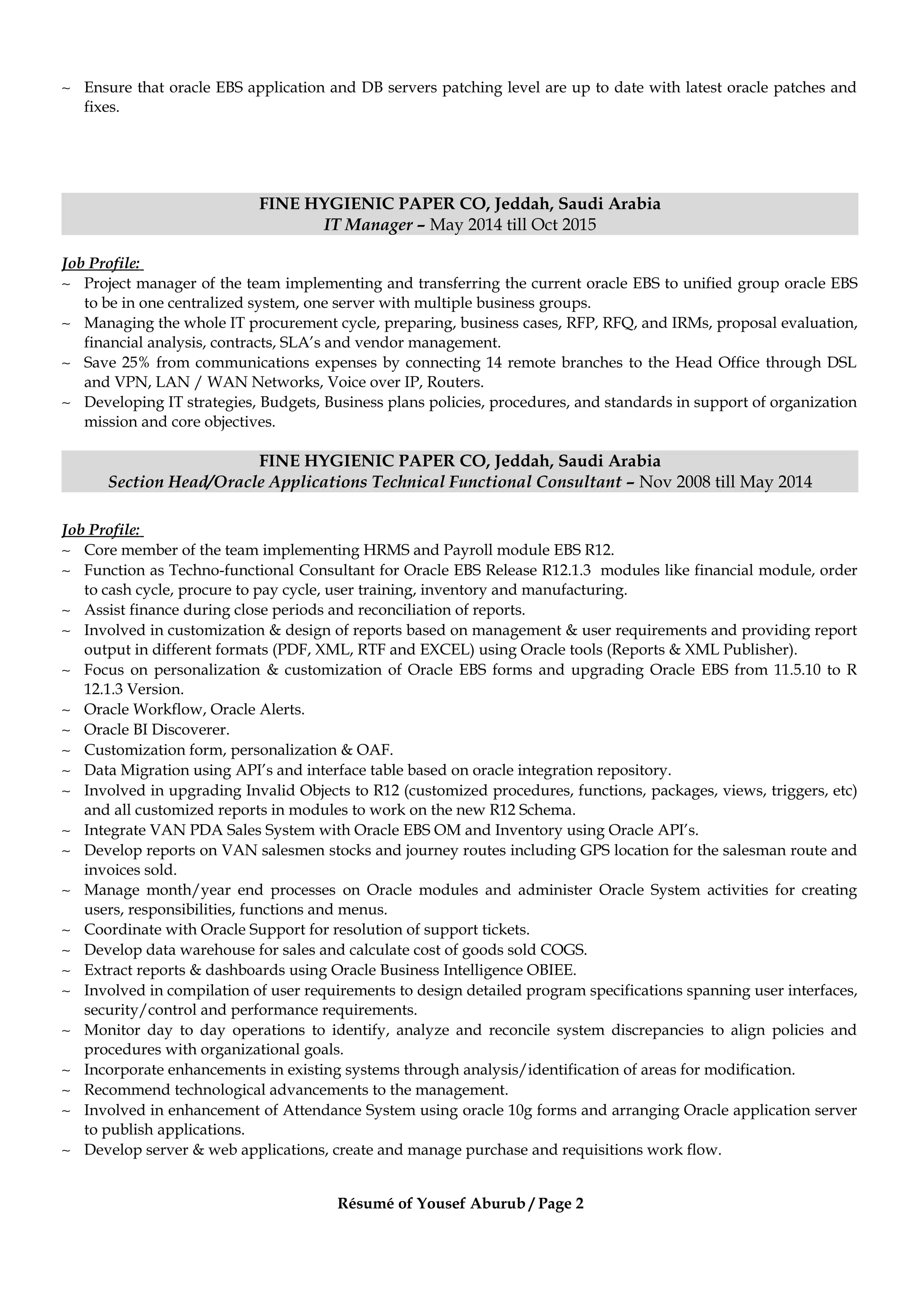 Yousef Aburub - Resume - Final(1) | PDF