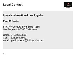 Corporate Presentation Loomis International 2016 | PDF
