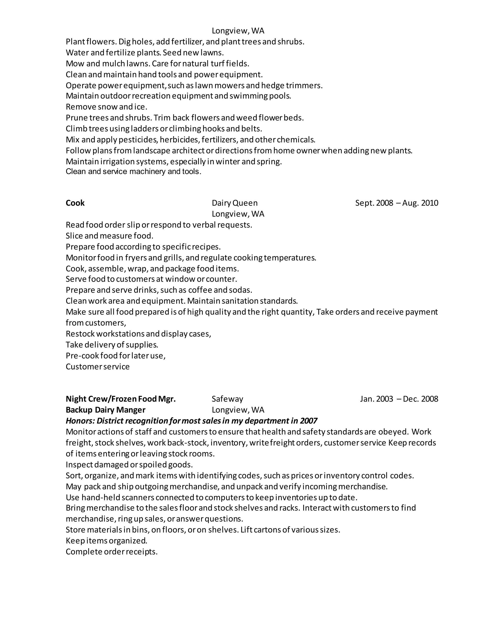 Comprehensive Resume | PDF