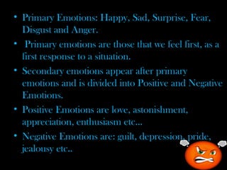 Biology of emotions | PPT