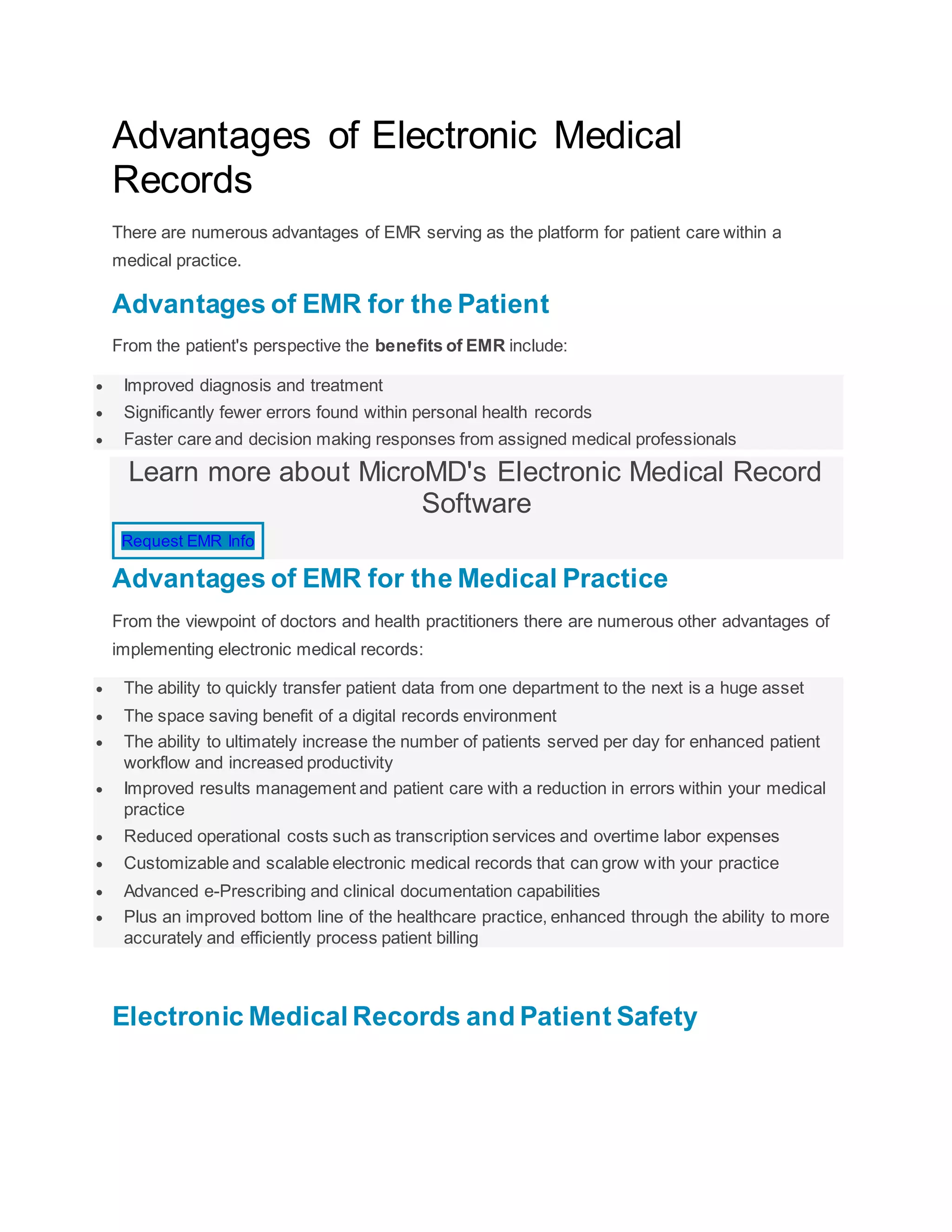 notes on EMR | PDF